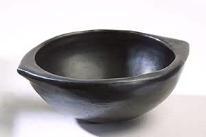 Amazon.com | Toque Blanche Chamba Black Clay Ajiaco Bowl with Flat ...