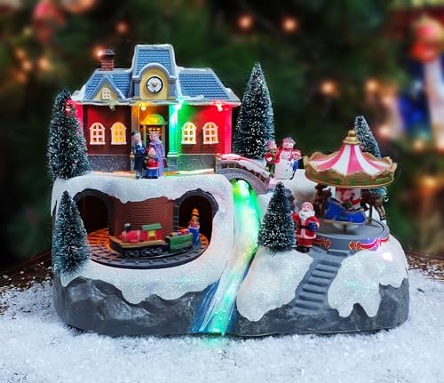 Amazon.com: MOMENTS IN TIME 10.5”H Polyresin Christmas Village with ...