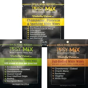 Amazon.com: TIPSY MIX: WHITE WINE SNACK SAMPLE TRIO All-Natural Wine ...