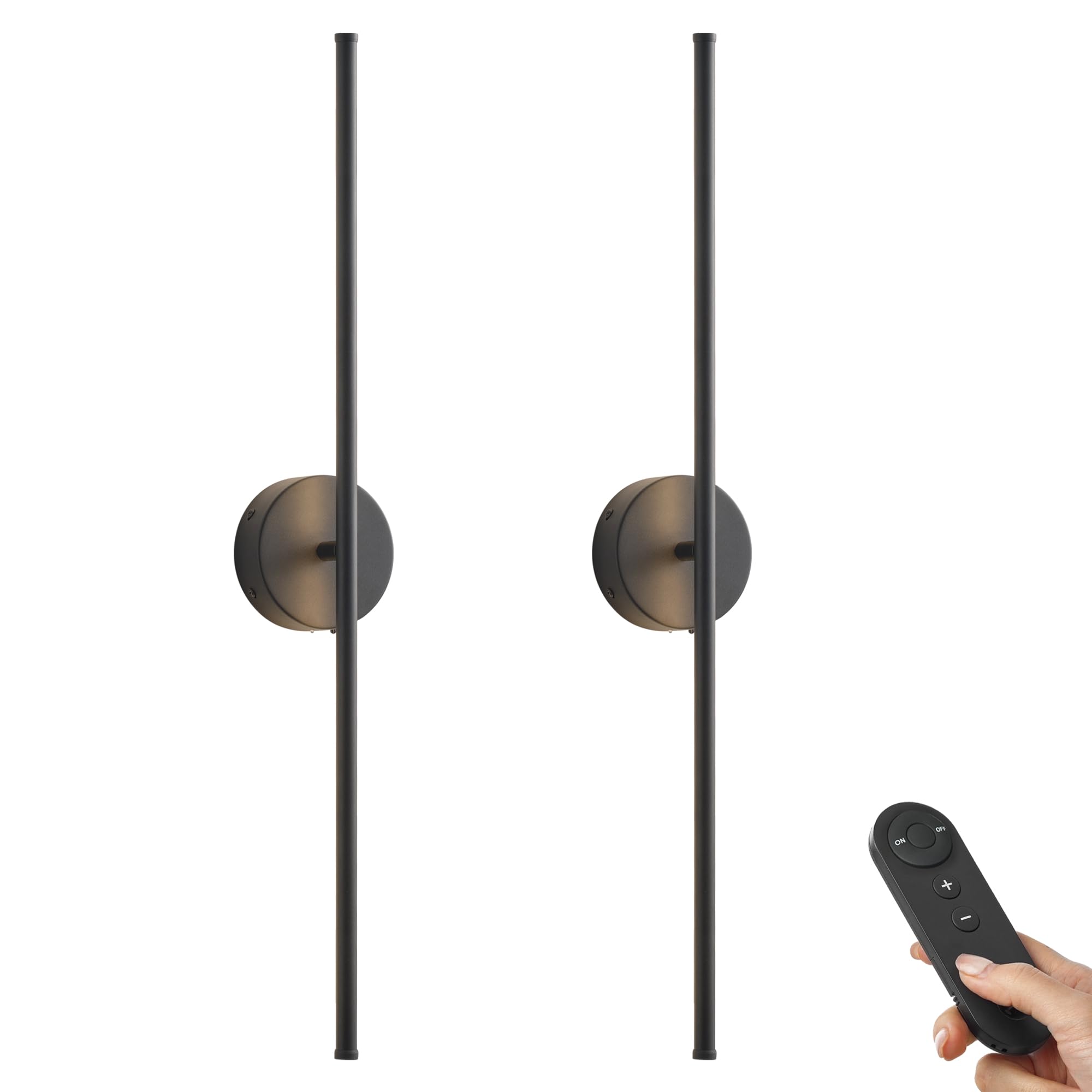 KARTOOSH Battery Operated Wall Sconces, Dimmable Wall Sconces Set of ...