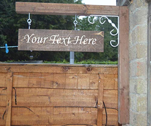 Personalised Wooden Hanging Swinging Outside House Sign Advertising ...