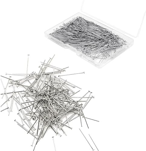 AIEX 1000 Pieces 1 Inch Sewing Pins Head Pins Fine Satin Pin Straight ...
