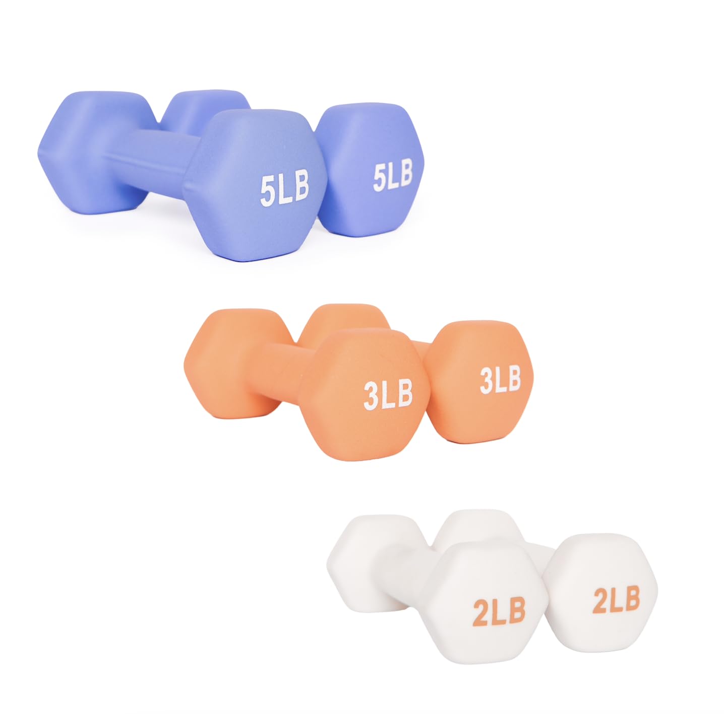 BASE BY REN | Set de Mancuernas de Neopreno en forma hexagonal ...