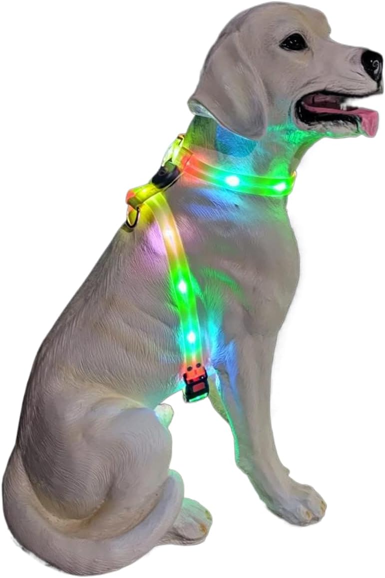 Amazon.com : I0DO Light Up Dog Harness for Medium Dogs Lighted Dog ...