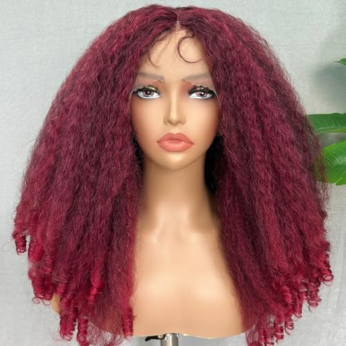 Amazon.com : SOKU Crimp to Curl T Part Lace Front Wig Synthetic 20 Inch ...