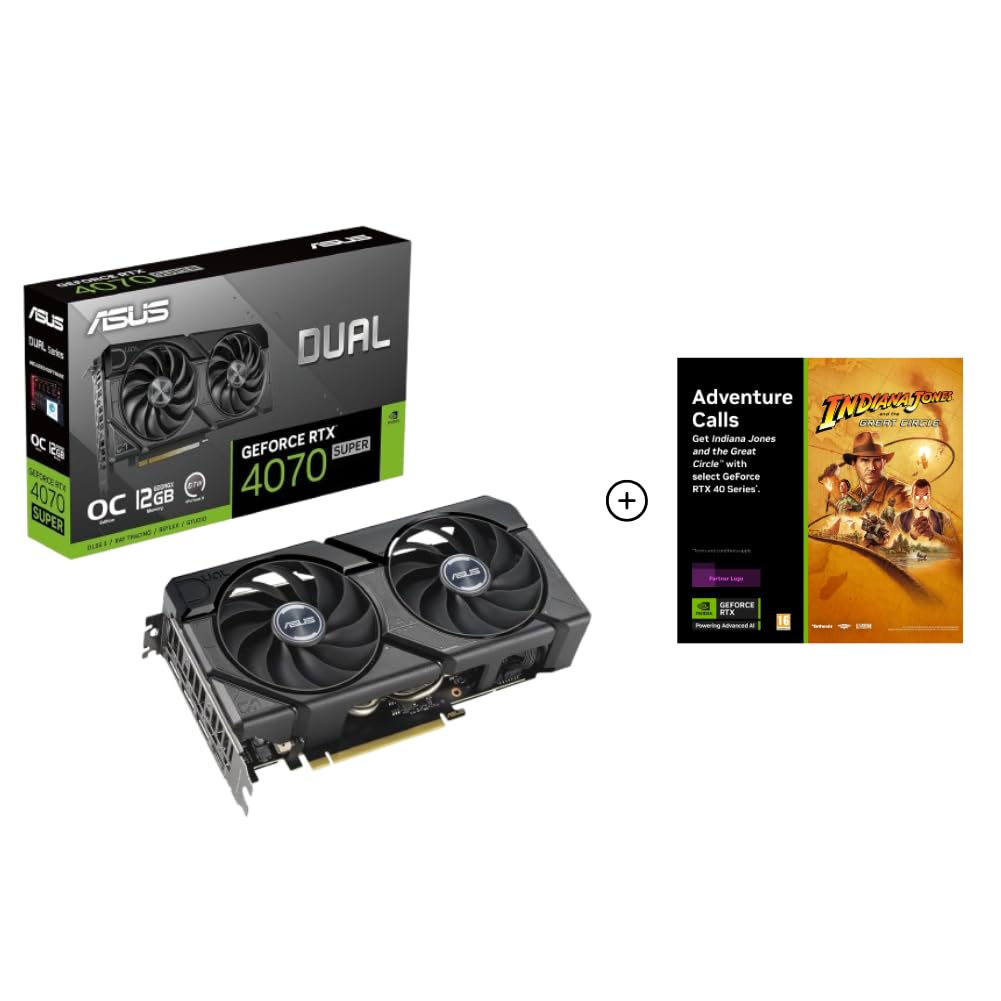 ASUS Dual GeForce RTX 4070 Super EVO OC Edition 12GB GDDR6X Gaming ...