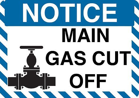 Graphical Warehouse Notice Main Gas Cut Off Floor Sign-38: Amazon.com ...