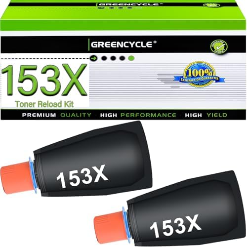 Amazon.com: 153X Black High Yield Toner Reload Kit W1530X, 2 Pack ...