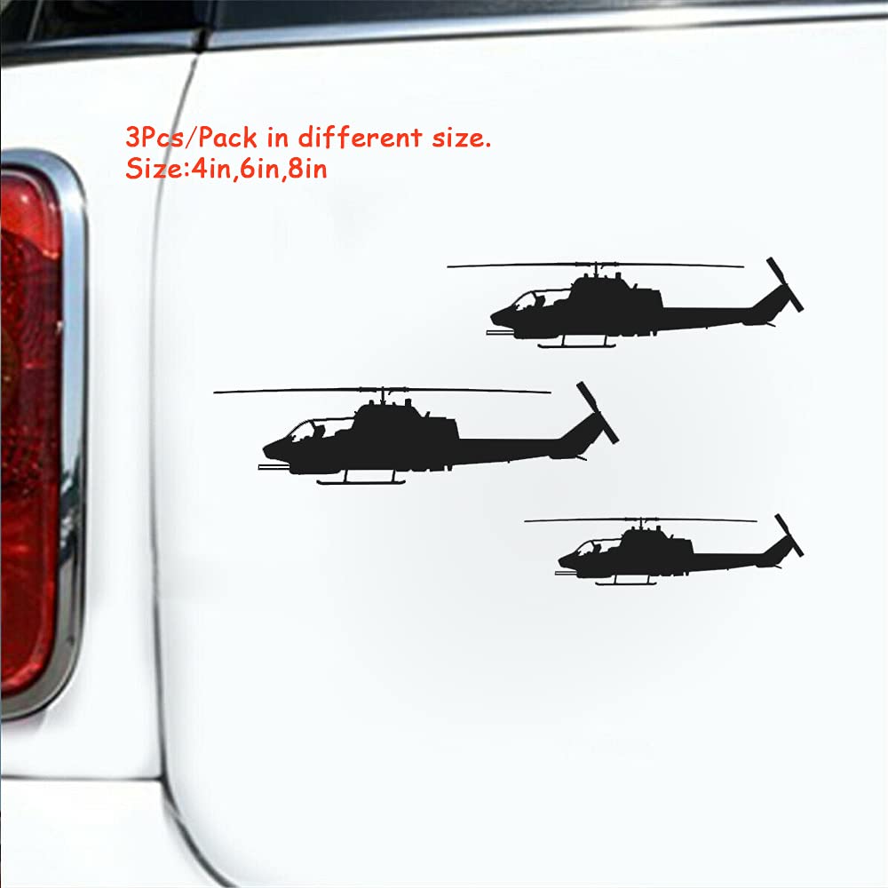 Buy ViStream 3Pcs/Pack AH-1 Cobra Attack Helicopter Decal Sticker ...