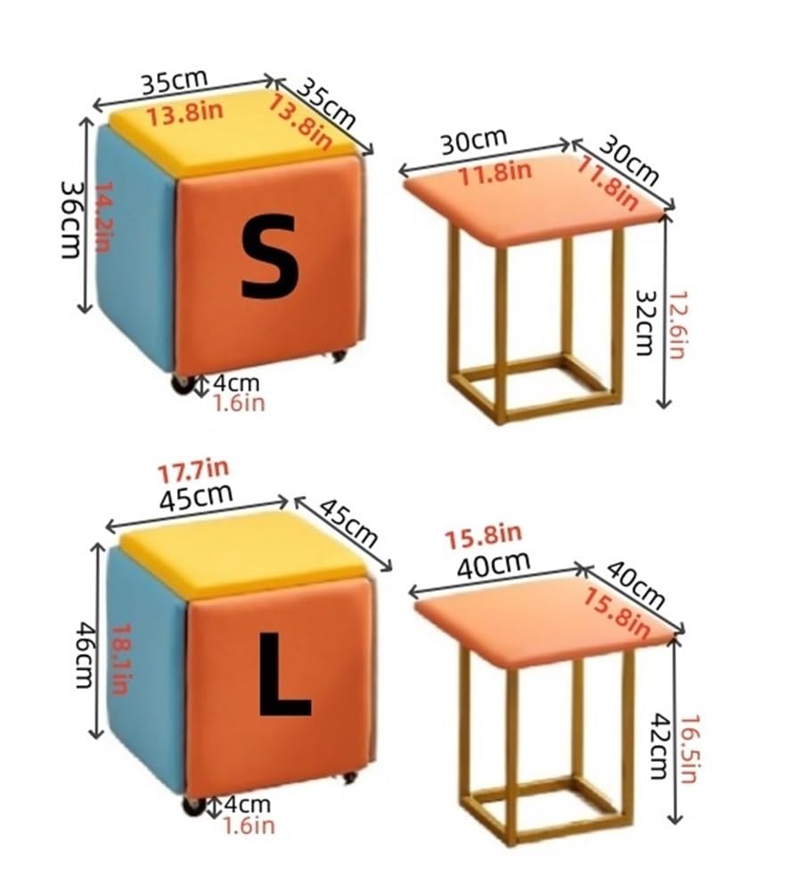 Amazon.com: SUSEHXD Stool Cubes, 5 in 1 Nesting Ottoman Cube Chair ...