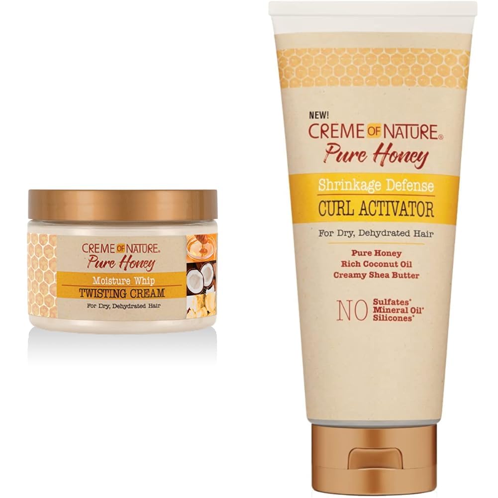 Amazon.com: Creme of Nature Pure Honey Curly Hair Bundle - Moisture ...