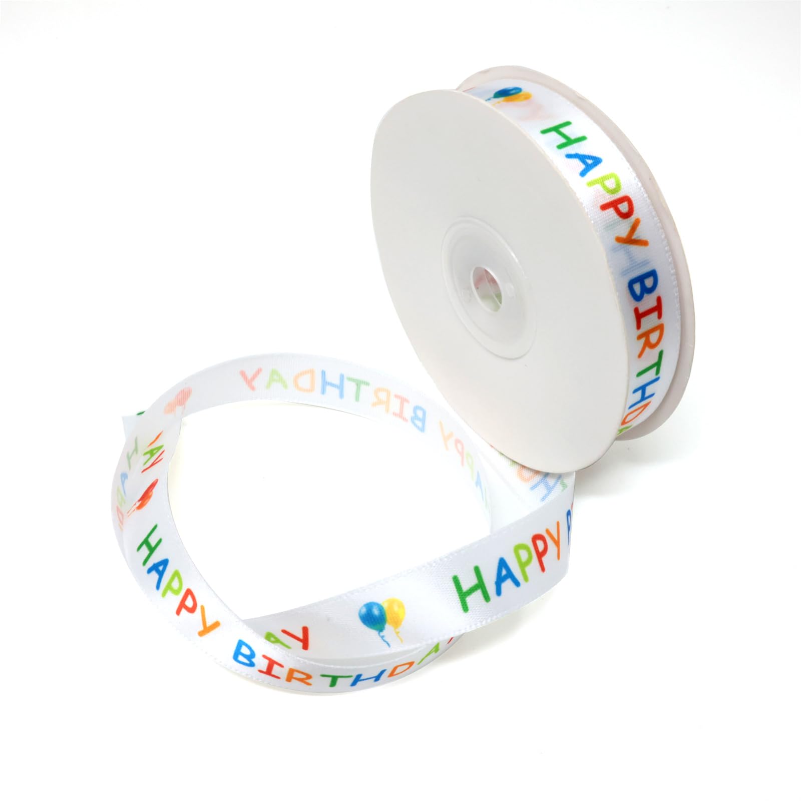 Amazon.com: Honbay 25 Yard Polyester Happy Birthday Ribbon Single Face ...