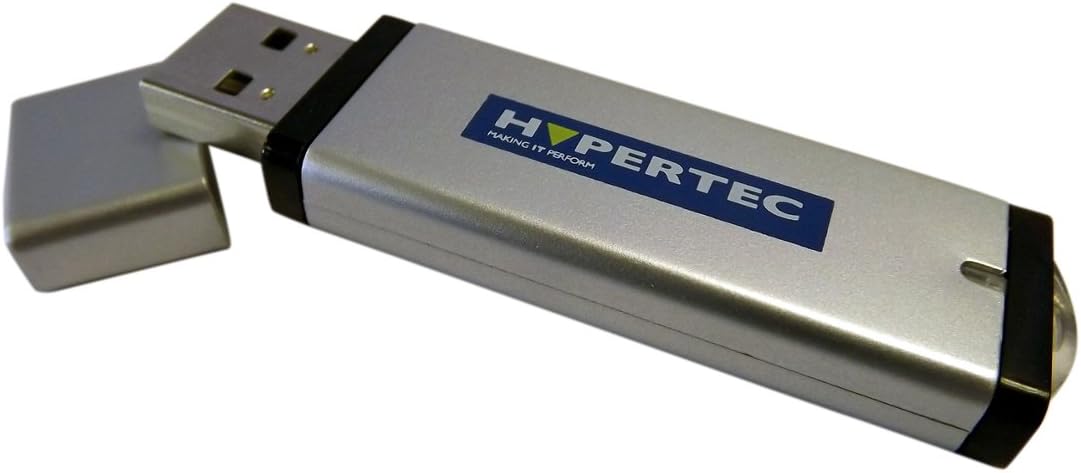Hypertec 8GB Slimline USB Flash Drive Storage - 256 bit AES Encrypted ...