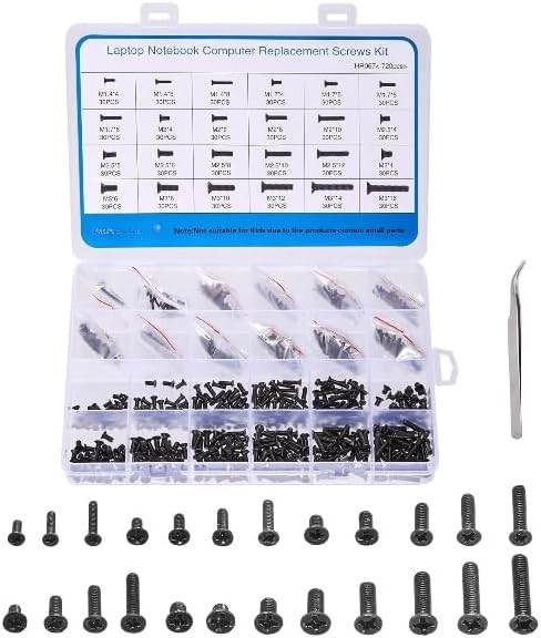 FACTOTECH 720pcs Laptop Notebook Screws Set,Replacement Computer Screws ...