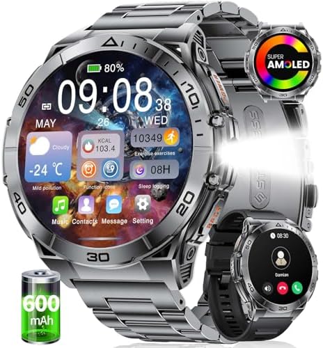 Amazon.com: HIRREO Smart Watch for Men, 1.6'' AMOLED HD Fitness Watches ...