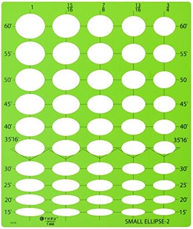 Amazon.com : Westcott Small Ellipse Template #2 (T-808) : Office Products
