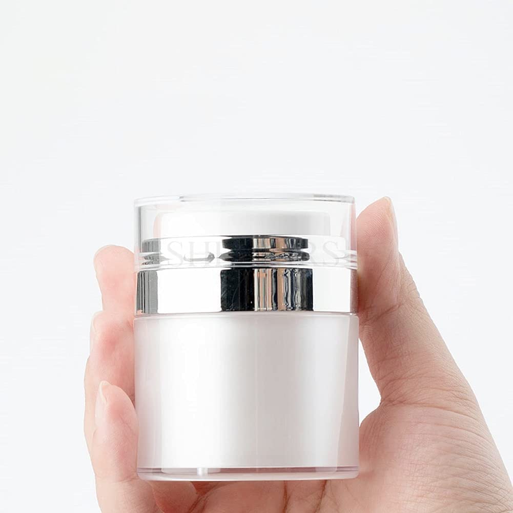 Birudmart 50 ml Press Cream Round Bottle Airless Pump Cosmetic ...