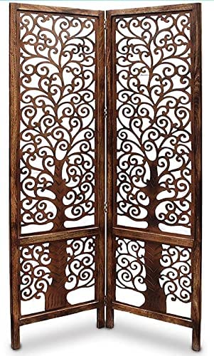 Bombay handicraft 2 Panel Brown Wooden Room Partition/Divider. : Amazon ...