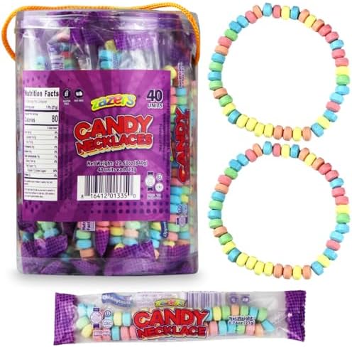 Amazon.com : 40 Candy Necklace Individually Wrapped - Party Favors for ...