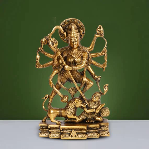 ARTVARKO Brass Maa Mahishasura Mardini Durga Avatar Shri Vihat MATA ...