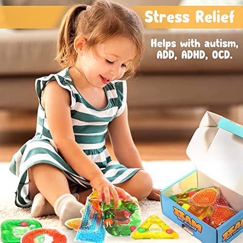 SMALL FISH Sensory Water Beads Toy, 8 Pack Sensory Bean Bag Sensory Gel ...