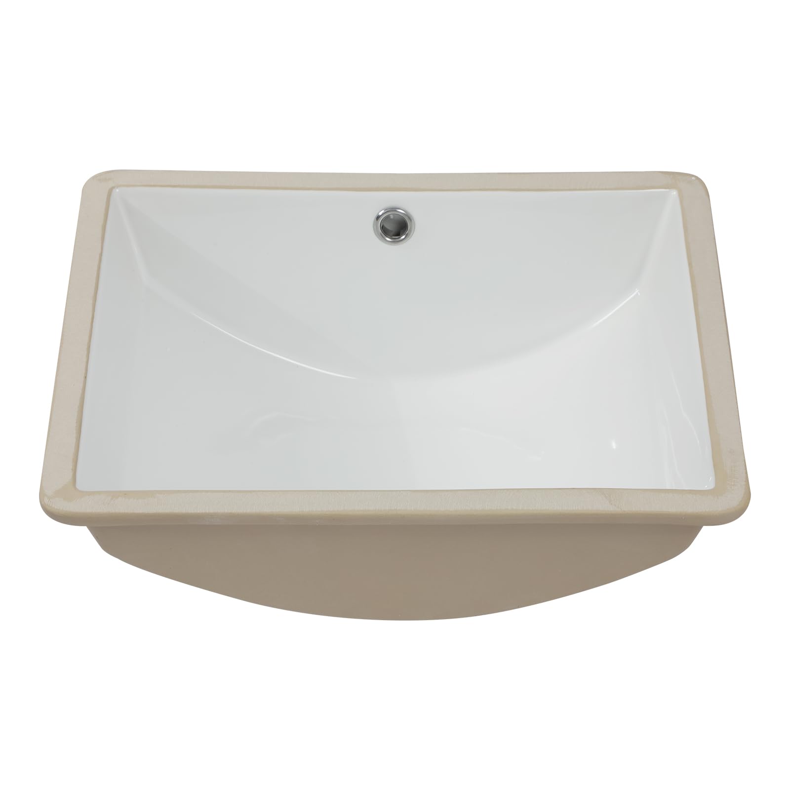 Lofeyo 18''x14'' Undermount Bathroom Sink White Rectangle Bathroom Sink ...