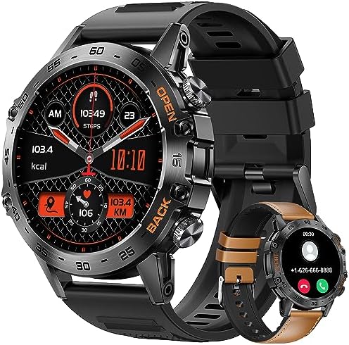 Smart Watch for Men Bluetooth Calls,1.39" HD Military Fitness Tracker ...