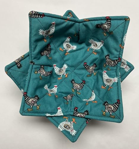 Amazon.com: Set of 2 Chicken Bowl Cozies, Bowl Holders, 250 : Handmade ...
