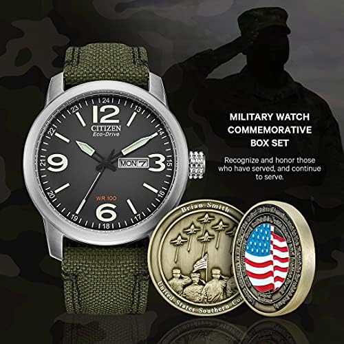 Amazon.com: Citizen Men's Military Watch Commemorative Box Set BM8570 ...