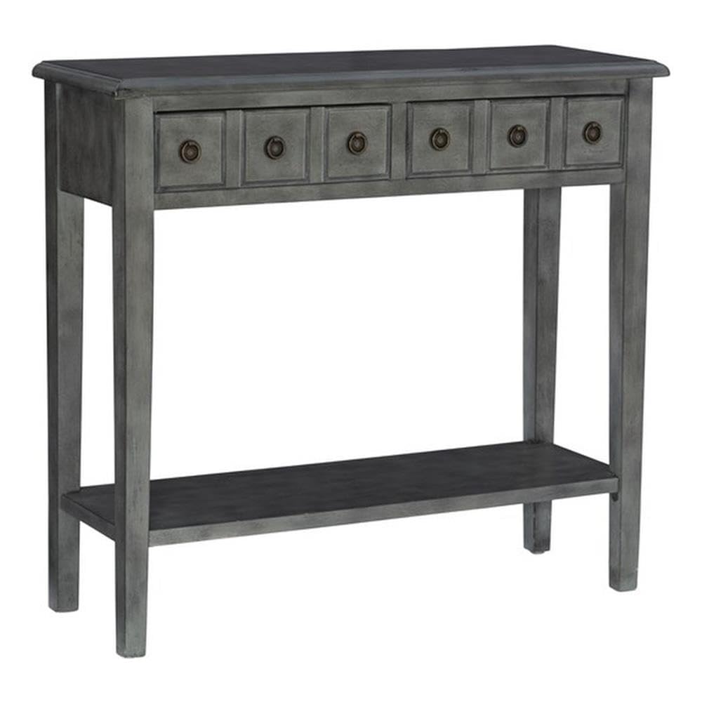 Amazon.com: Powell Linon Sadie Wood 38" Console Table in Gray : Home ...