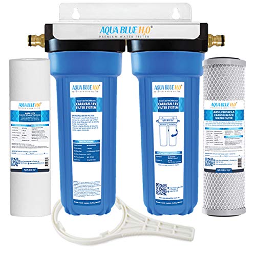 Twin Caravan & RV Water Filter System with Sediment & Carbon Filter ...