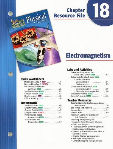 Holt Science & Technology: Chapter Resource File Physical Science ...