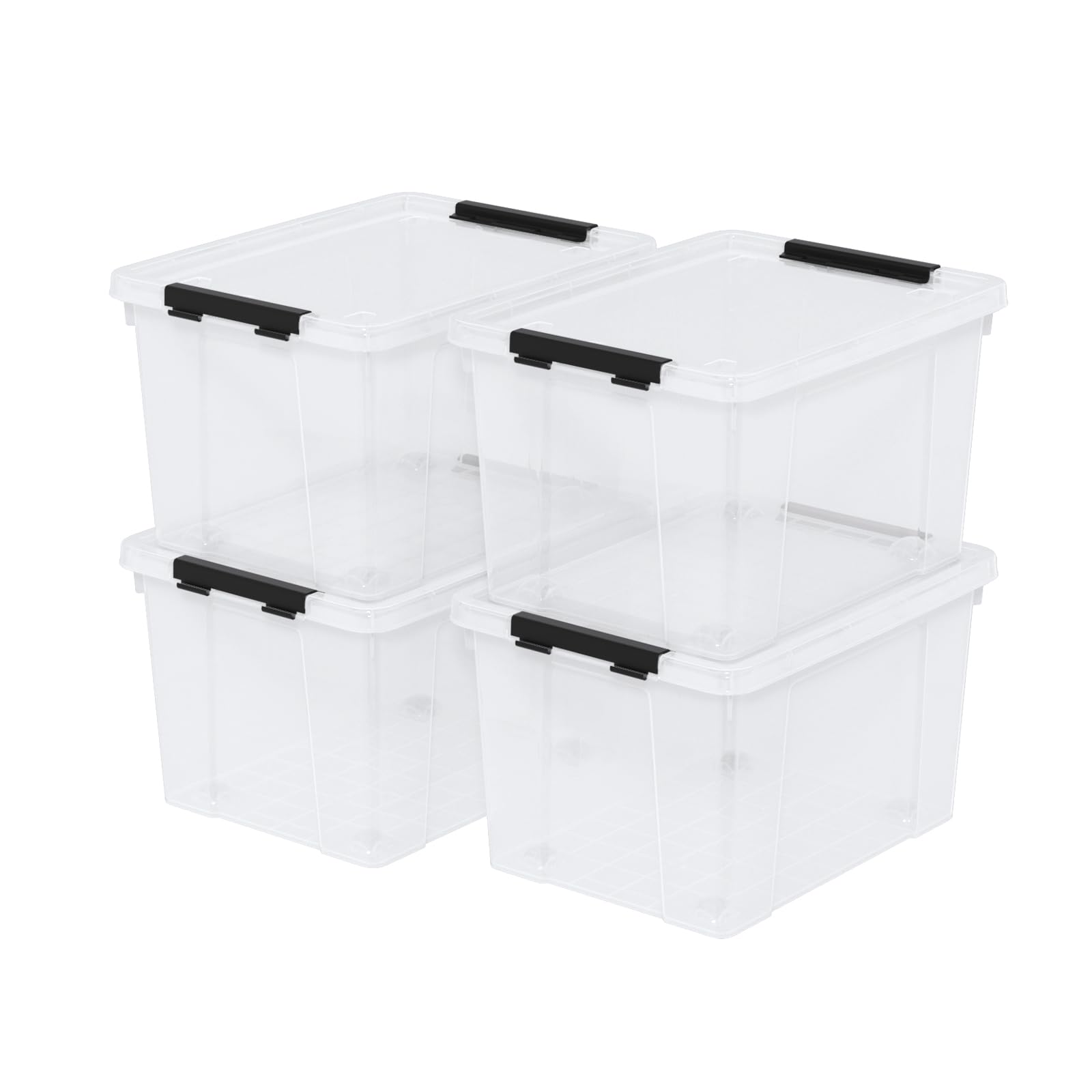 Amazon.com - Afromy 22 Qt Latching Storage Box, Stackable Bin with ...