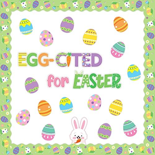 Amazon.com: AsodSway Easter Bunny Chick Cutouts - 119Pcs Easter CHILLIN ...