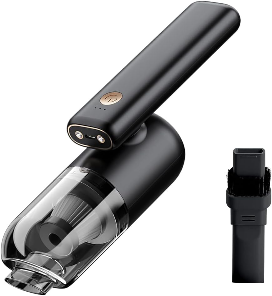 Amazon | Glvaner 車用掃除機 ハンディクリーナー ハンディ掃除機 布団クリーナー コードレス LED ブラシクリーナー ライト付き 折り畳み式 USB充電 軽量 ミニ掃除機 ...
