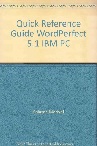 Quick Reference Guide WordPerfect 5.1 IBM PC : Amazon.in: Books