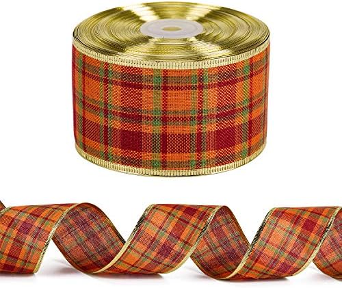 Amazon.com: WRAPAHOLIC Fall Burlap Wired Ribbon - 2.5 Inch x 25 Yards ...