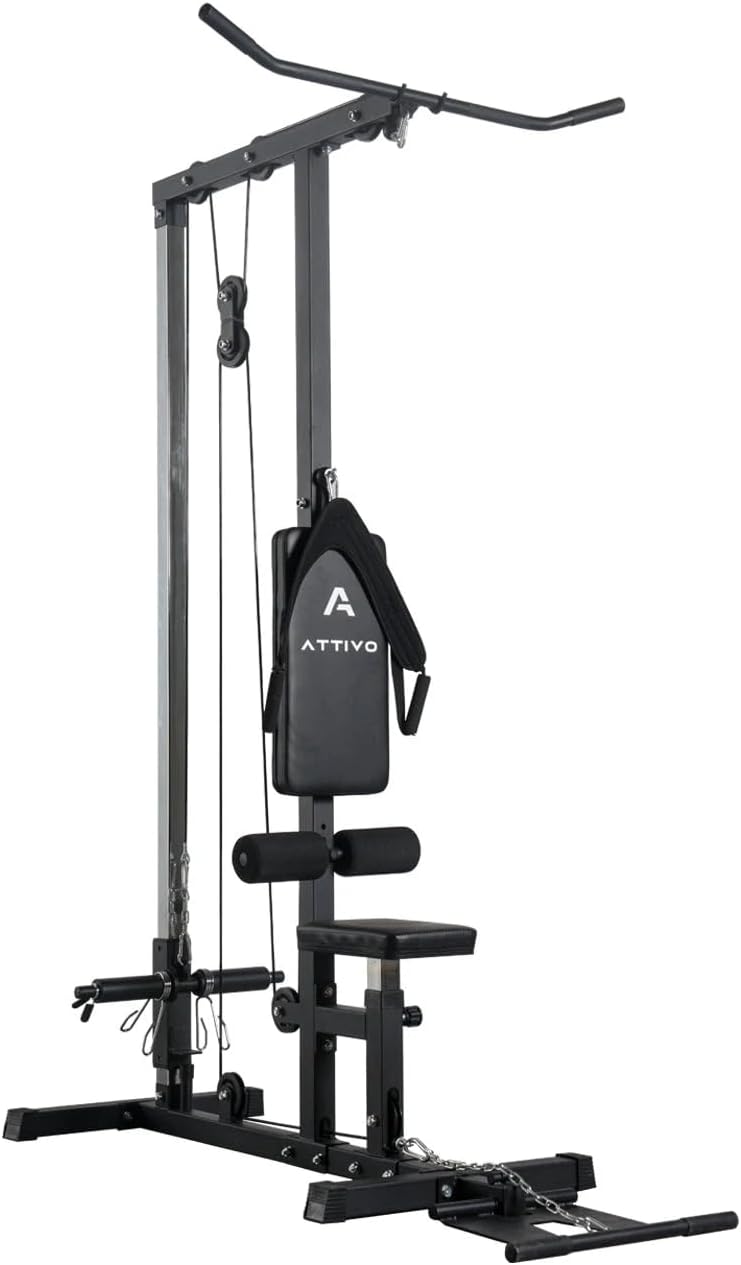 ATTIVO LAT Pull Down Machine Low Row Cable Fitness Exercise Body ...