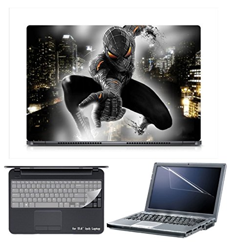 Skin Yard Black Spiderman Laptop Skin/Decal with Screen Protector ...