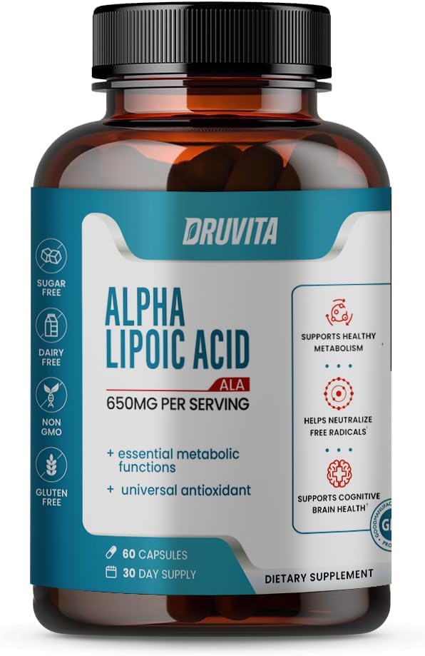 Amazon.com: Alpha Lipoic Acid 600mg Plus - Pure ALA Supplement Non-GMO ...