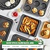 Amazon.com: HONGBAKE Bakeware Sets, Baking Pans Set, Nonstick Oven Pan ...