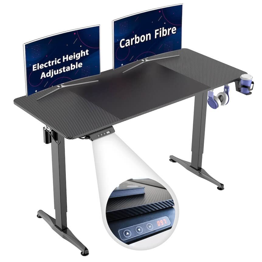 Buy EZ ShopperGaming Electric Height Adjustable Standing Desk - Sit ...