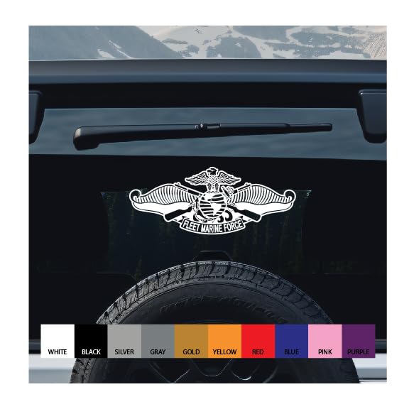 Amazon.com - Fleet Marine Force (FMF) Vinyl Decal (White, 7 inches Wide)
