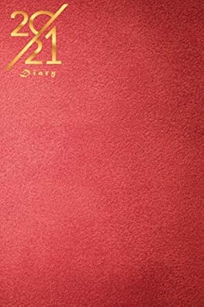 2021 Diary: A5 Day to page diary 2021 -red- small daily planner diaries ...