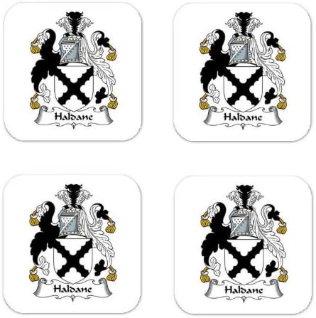 Amazon.com: Haldane Family Crest Square Coasters Coat of Arms Coasters ...