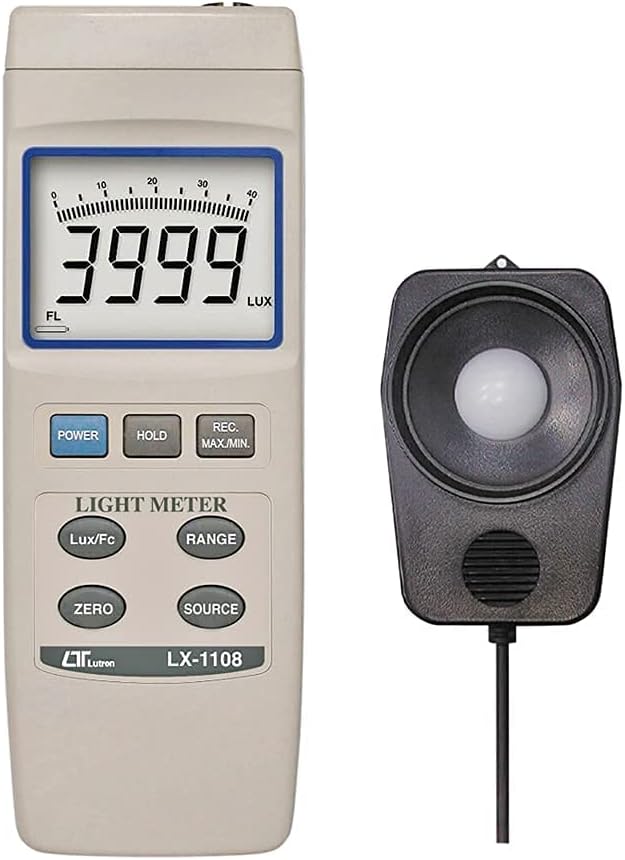 Instrukart Luxómetro Digital Light Lux Meter (Rango: 0 a 400 000 Lux) para auditorios, teatros ...