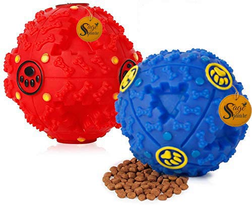 Buy Sage Square reat Dispensing Dog Toy with Squeaker, Dog Spiky ...