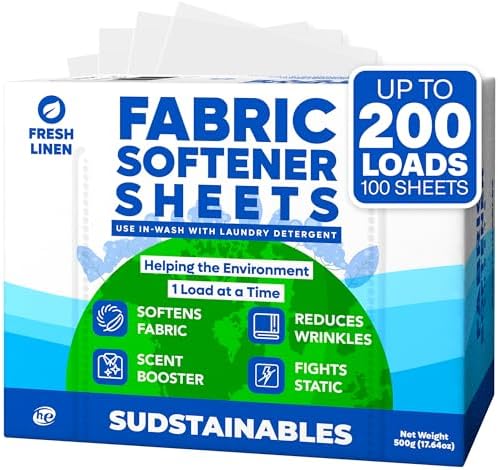 Amazon.com: Sudstainables Fabric Softener Sheets for Washer – Eco ...