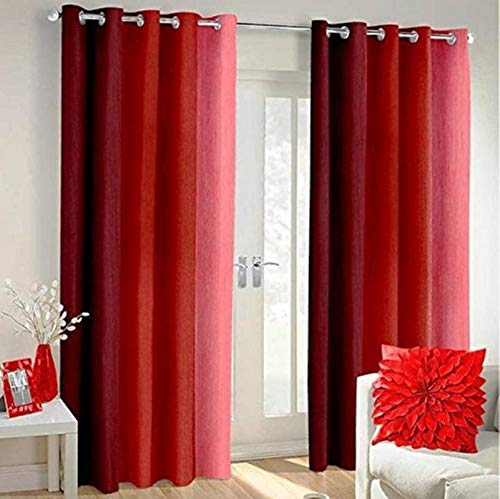 Buy KRMA TextilesLONG Crush PATTA Eyelet Polyester Curtains for Door ...