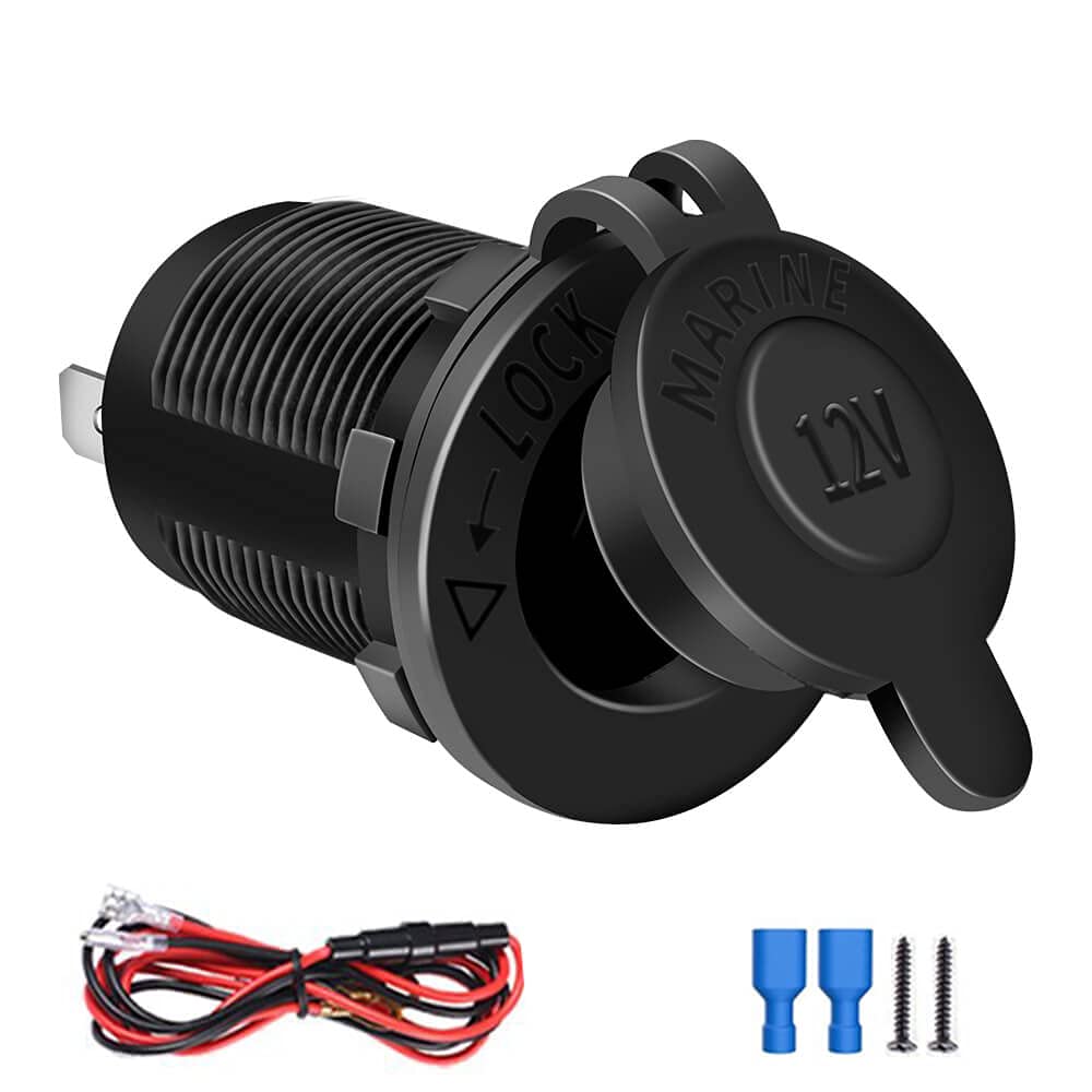 Buy 1-Pack Lighter Socket, 12V Power Outlet Receptacle for Car Marine ...